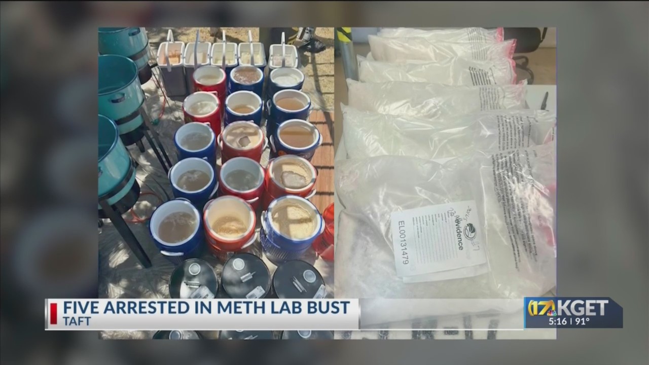 Five arrested in meth lab bust in Taft – KGET 17 News