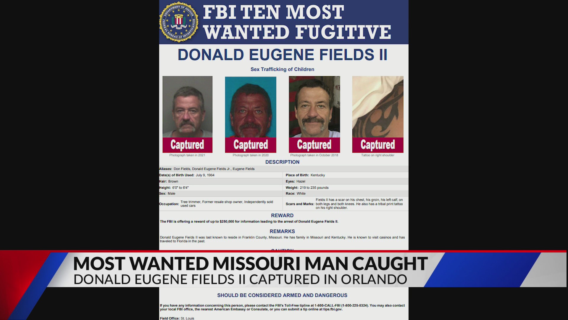 Missouri fugitive on FBI’s ‘Most Wanted’ list arrested in Florida – FOX 2