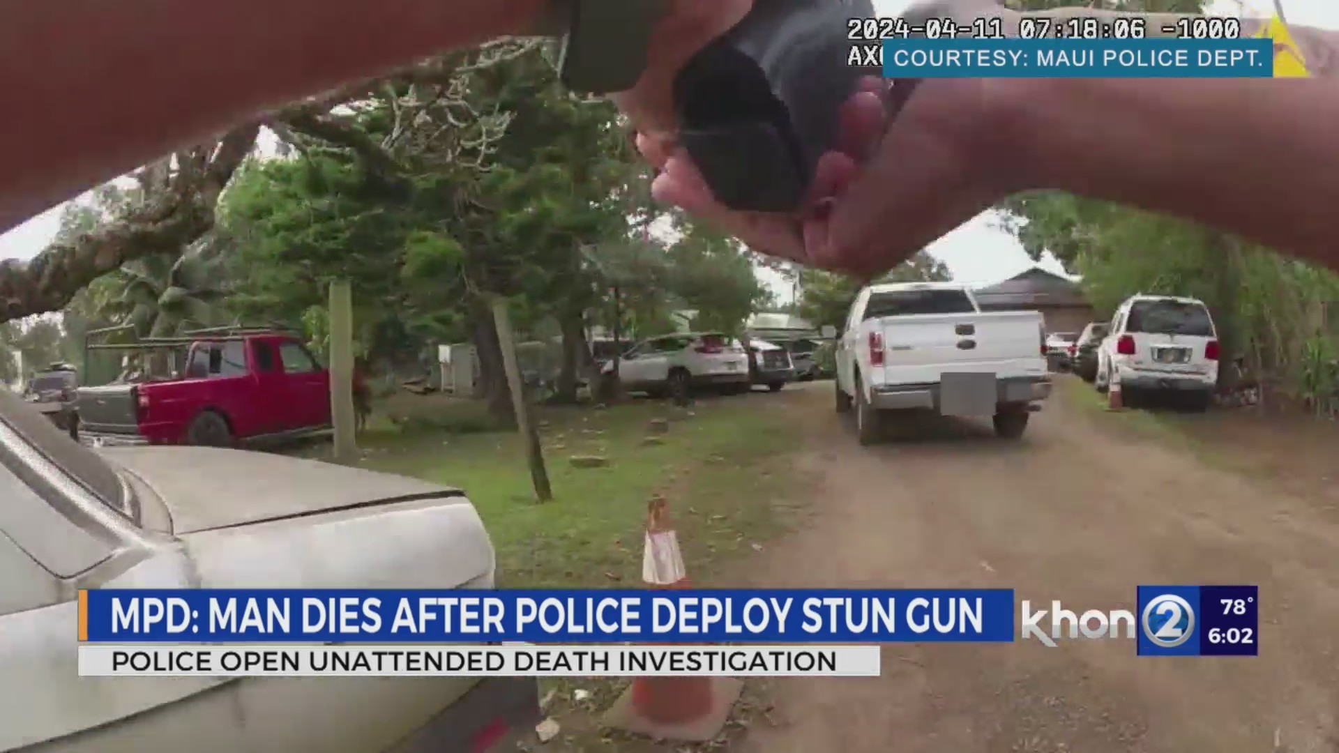 Maui man dies after police use a stun gun on him – KHON2