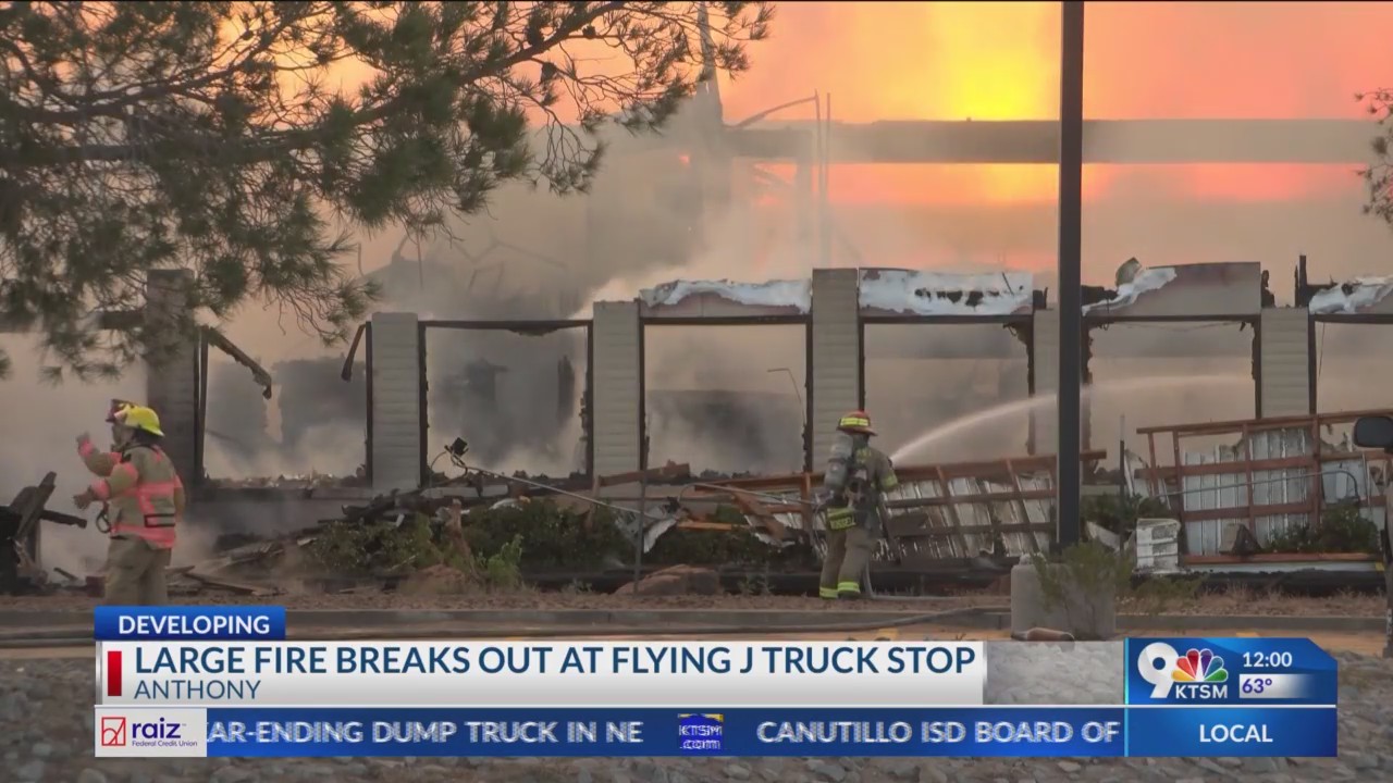Large fire breaks out at Anthony truck stop – KTSM 9 News