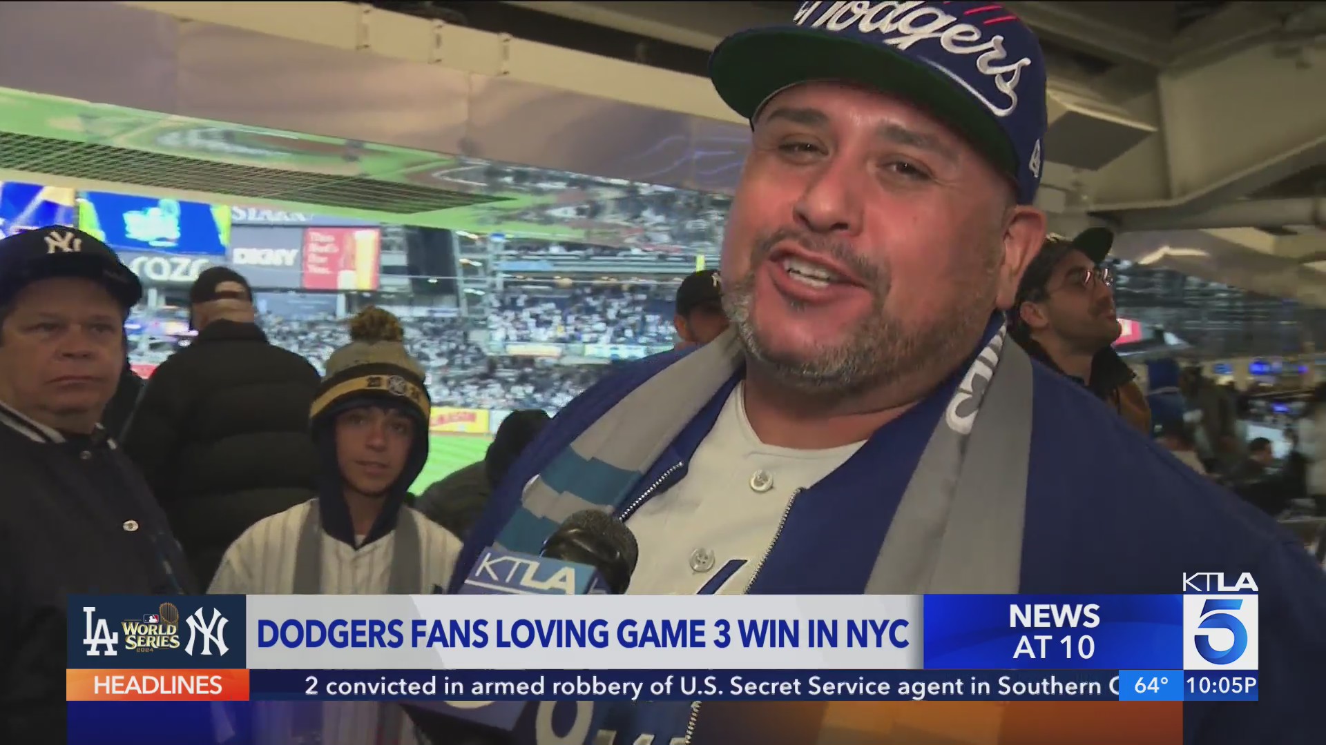 Dodger fans loving game 3 World Series in New York – KTLA