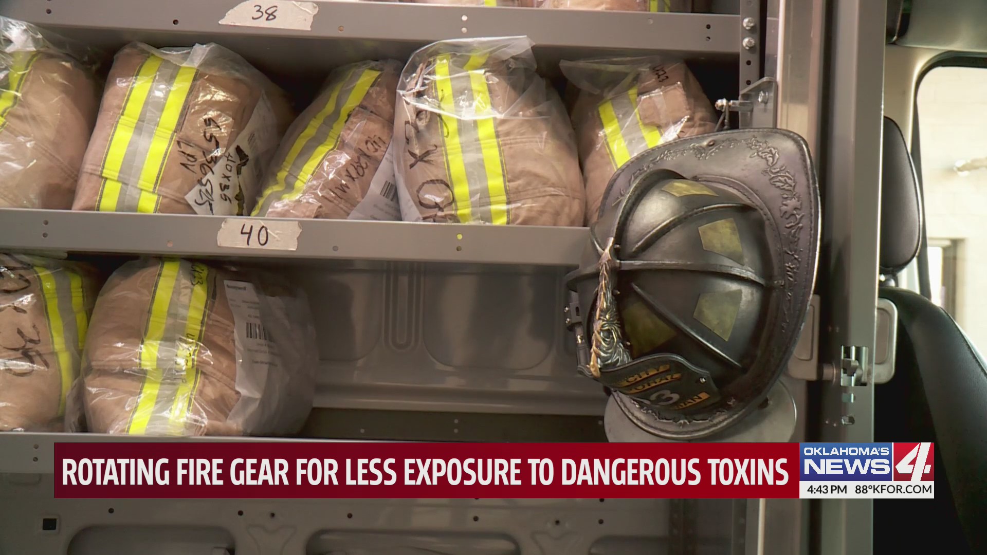 Rotating fire gear for less exposure to dangerous toxins – KFOR.com ...