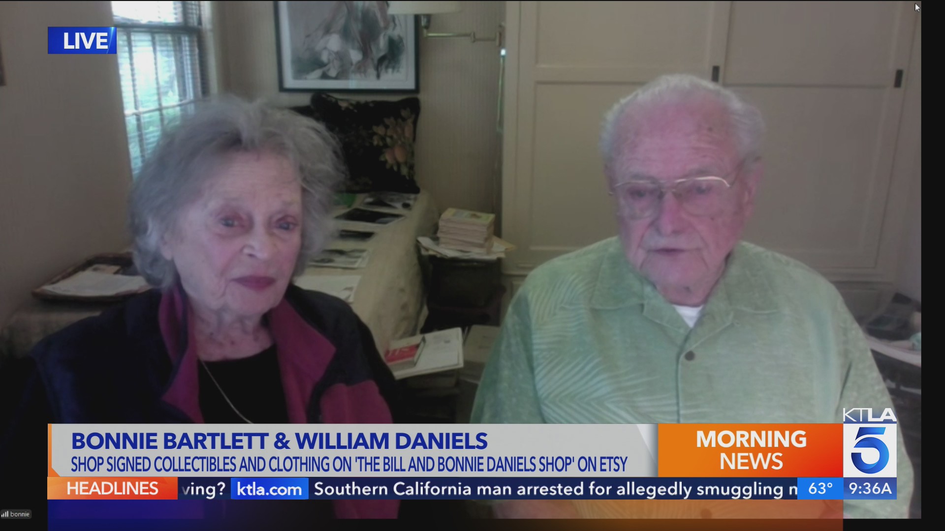 William Daniels and Bonnie Bartlett preview their holiday Etsy shop – KTLA