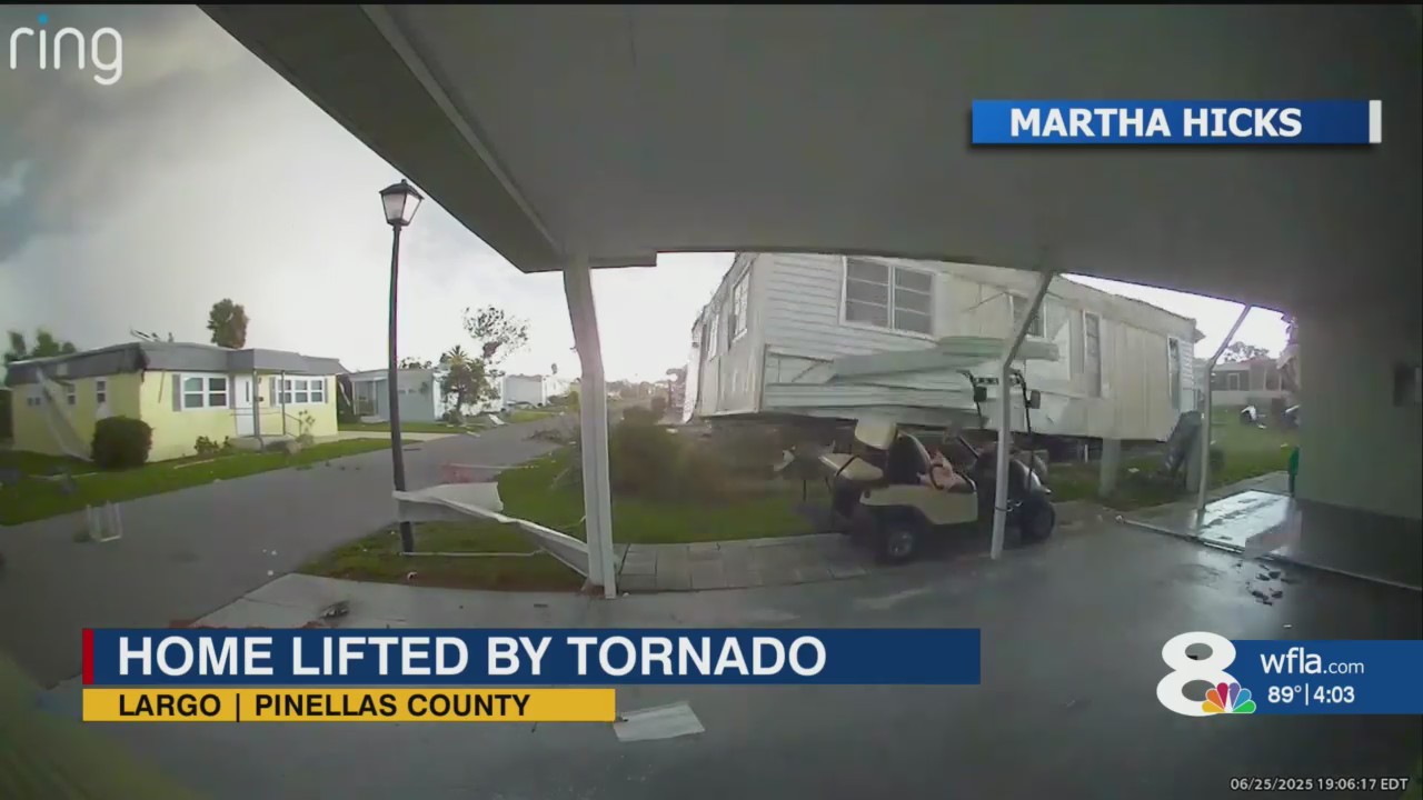 Tornado lifts Largo home – WFLA