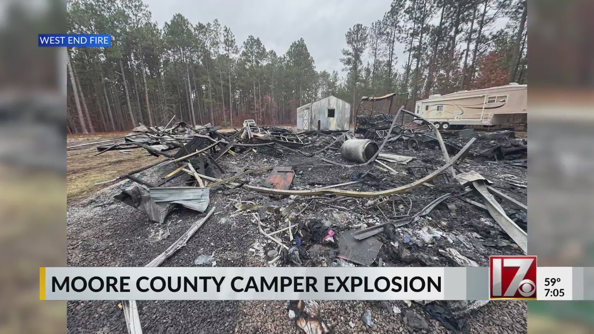 Moore County camper explosion – CBS17.com