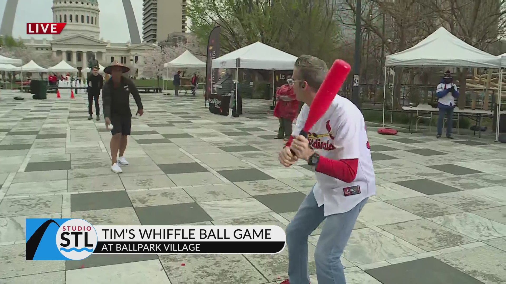 It’s Cardinals Opening Day, and Tim Ezell is swinging for the fences ...