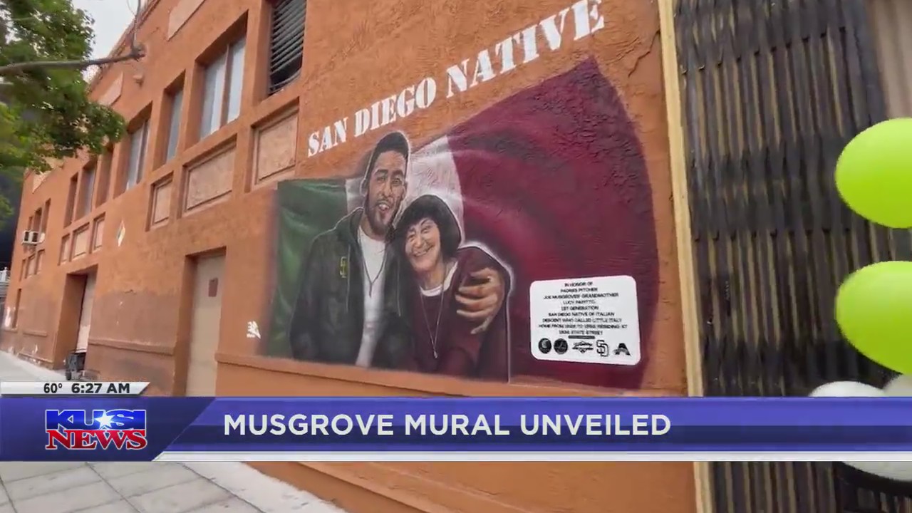 New mural of Padres pitcher Joe Musgrove and his grandmother unveiled ...
