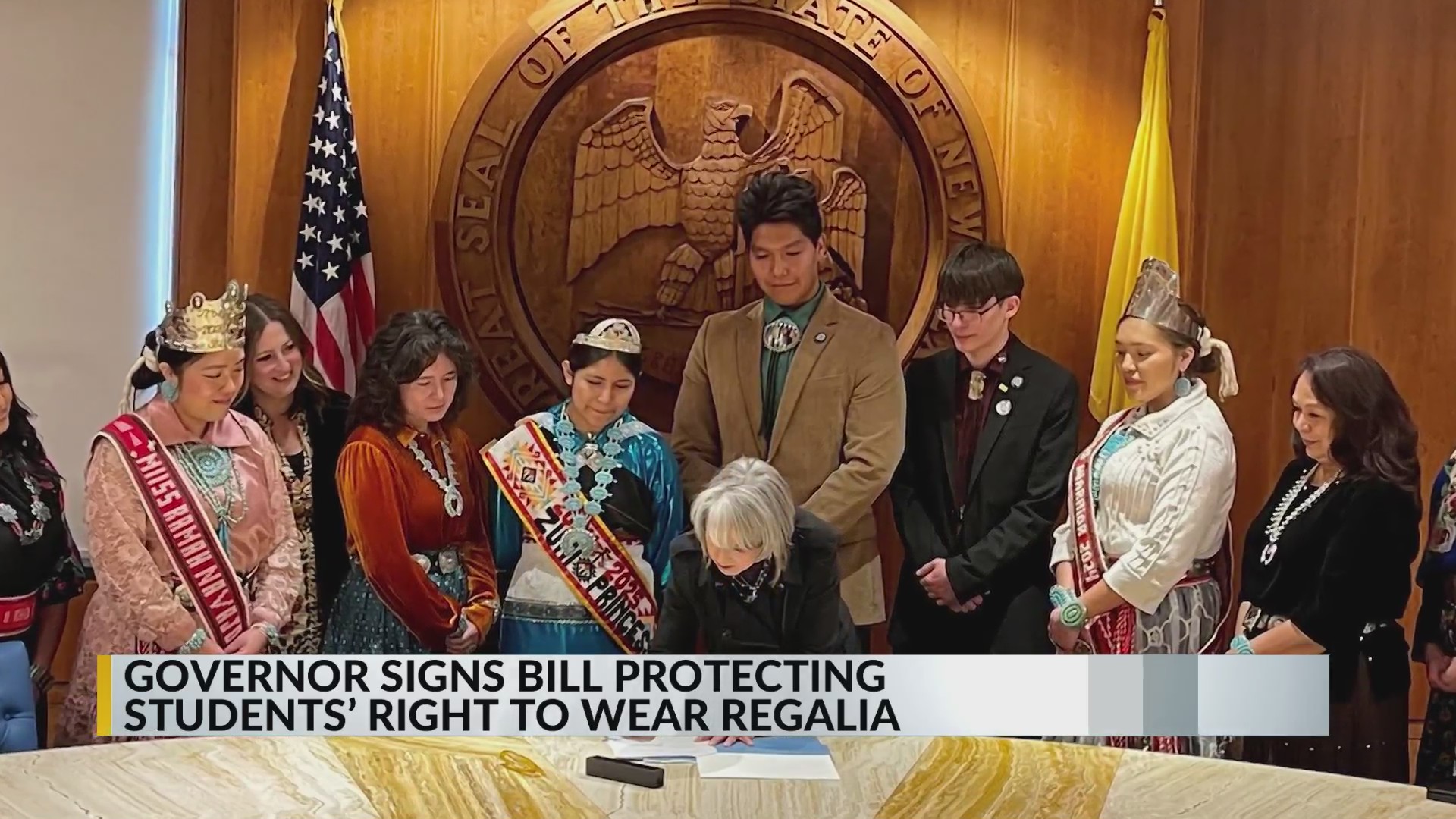 Governor signs bill protecting students’ right to wear Native American ...