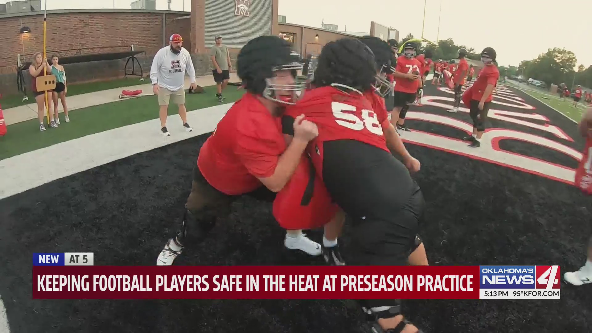 Keeping football players safe in the heat at preseason practice – KFOR ...